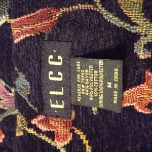 Elcc | Jackets & Coats | Elcc Jacket Black With Floral Pattern Very ...